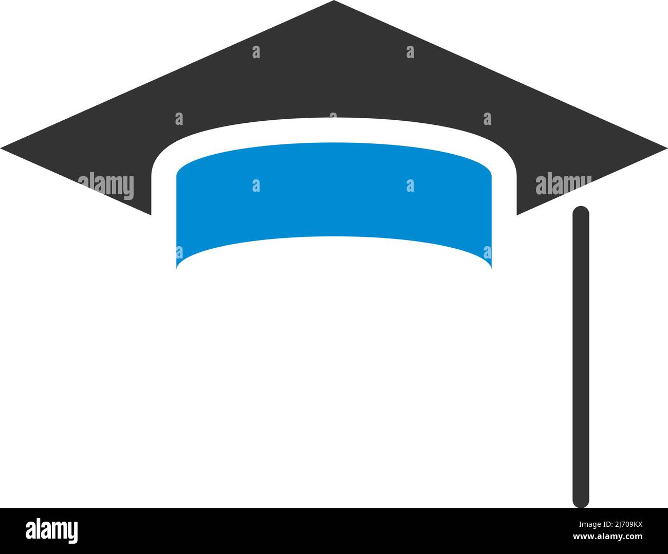 Icon Of Graduation Cap. Editable Bold Outline With Color Fill Design ...