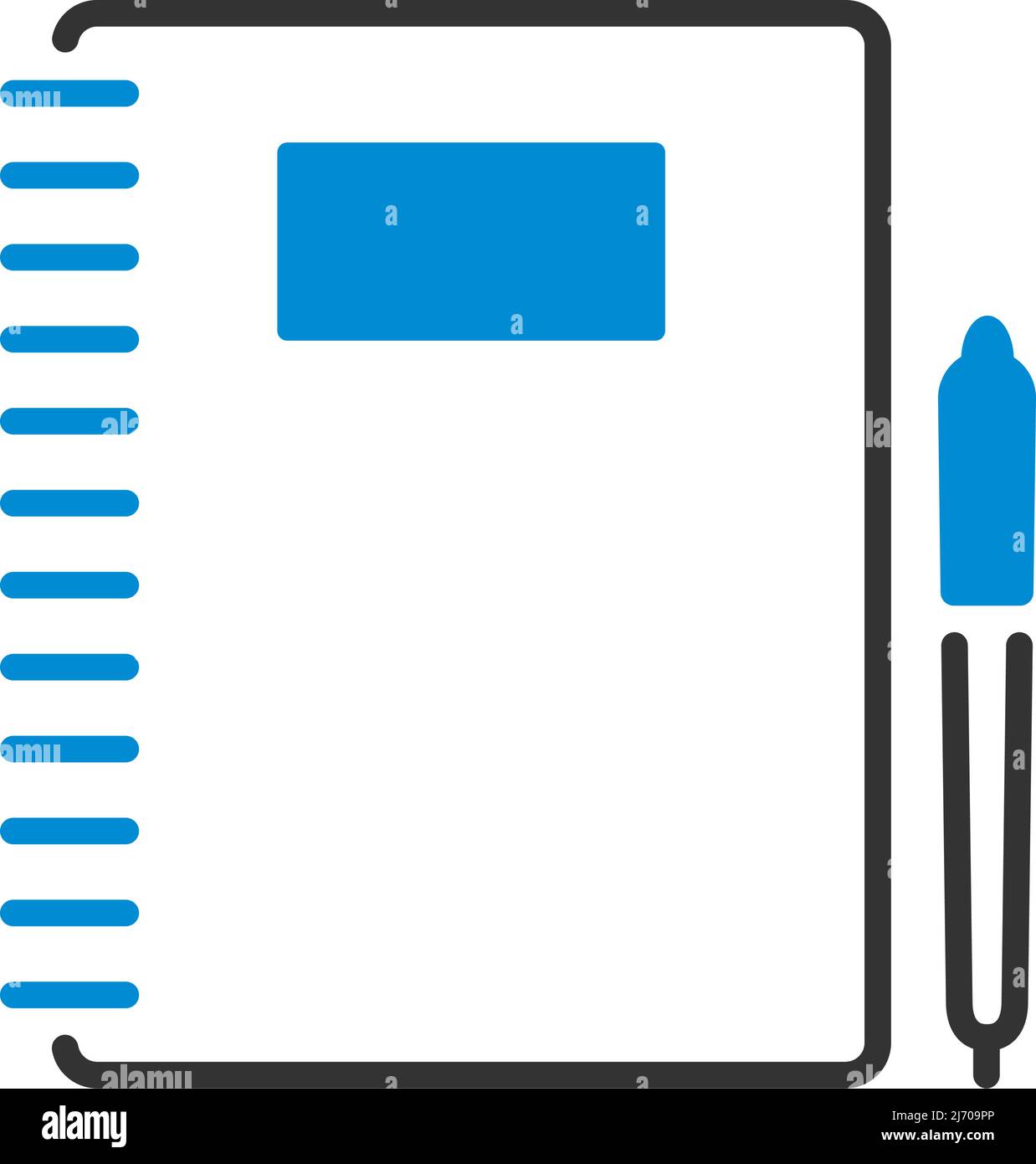 Icon Of Exercise Book. Editable Bold Outline With Color Fill Design ...