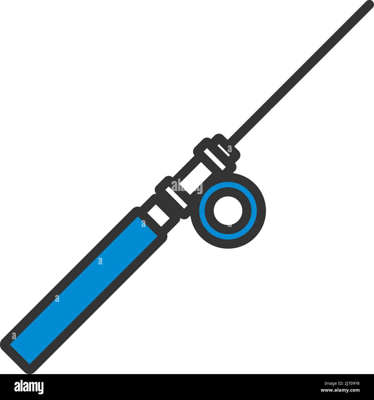 Icon Of Fishing Winter Tackle. Editable Bold Outline With Color Fill ...