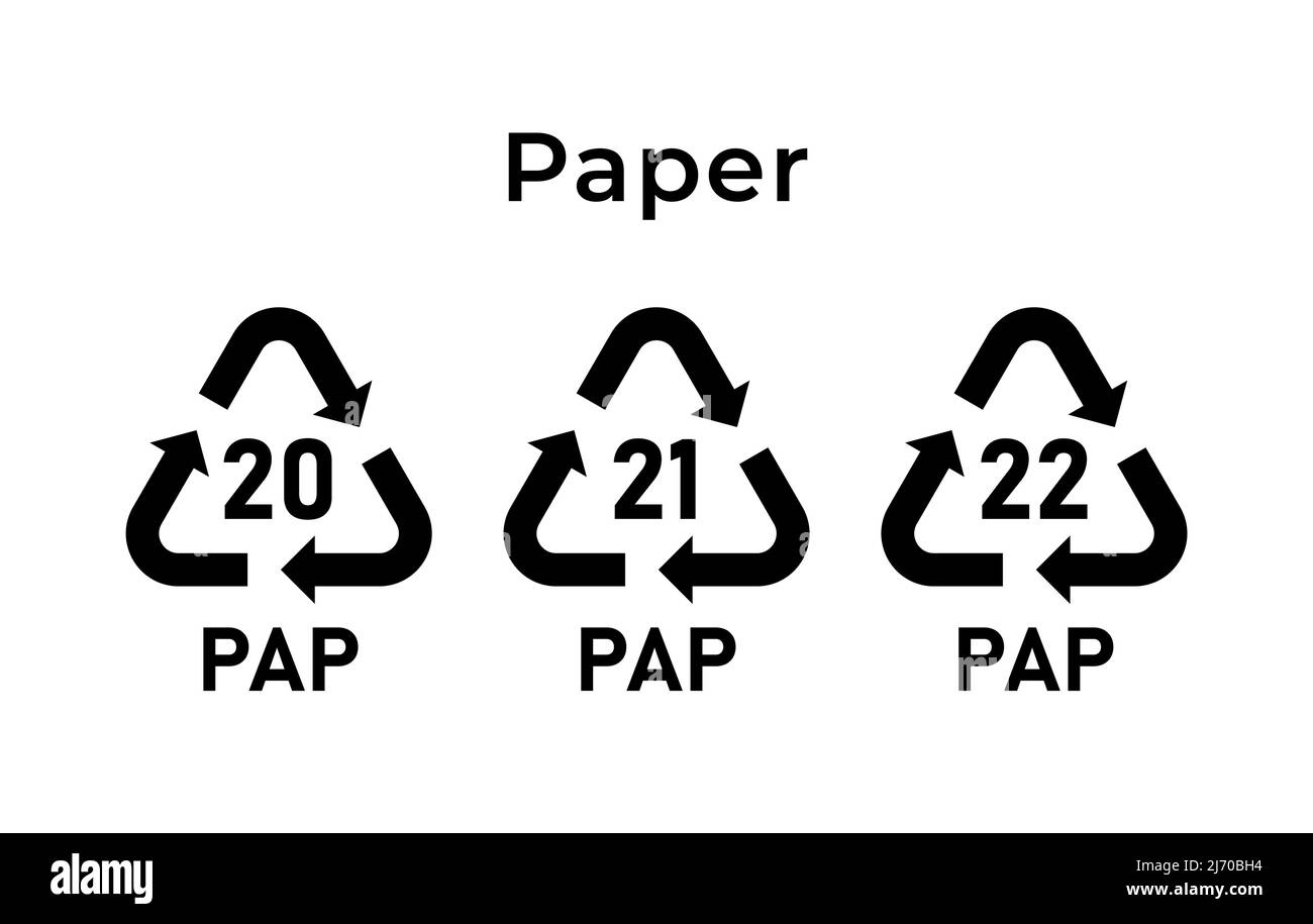 Recycling logo pap 20 Stock Vector Images - Alamy