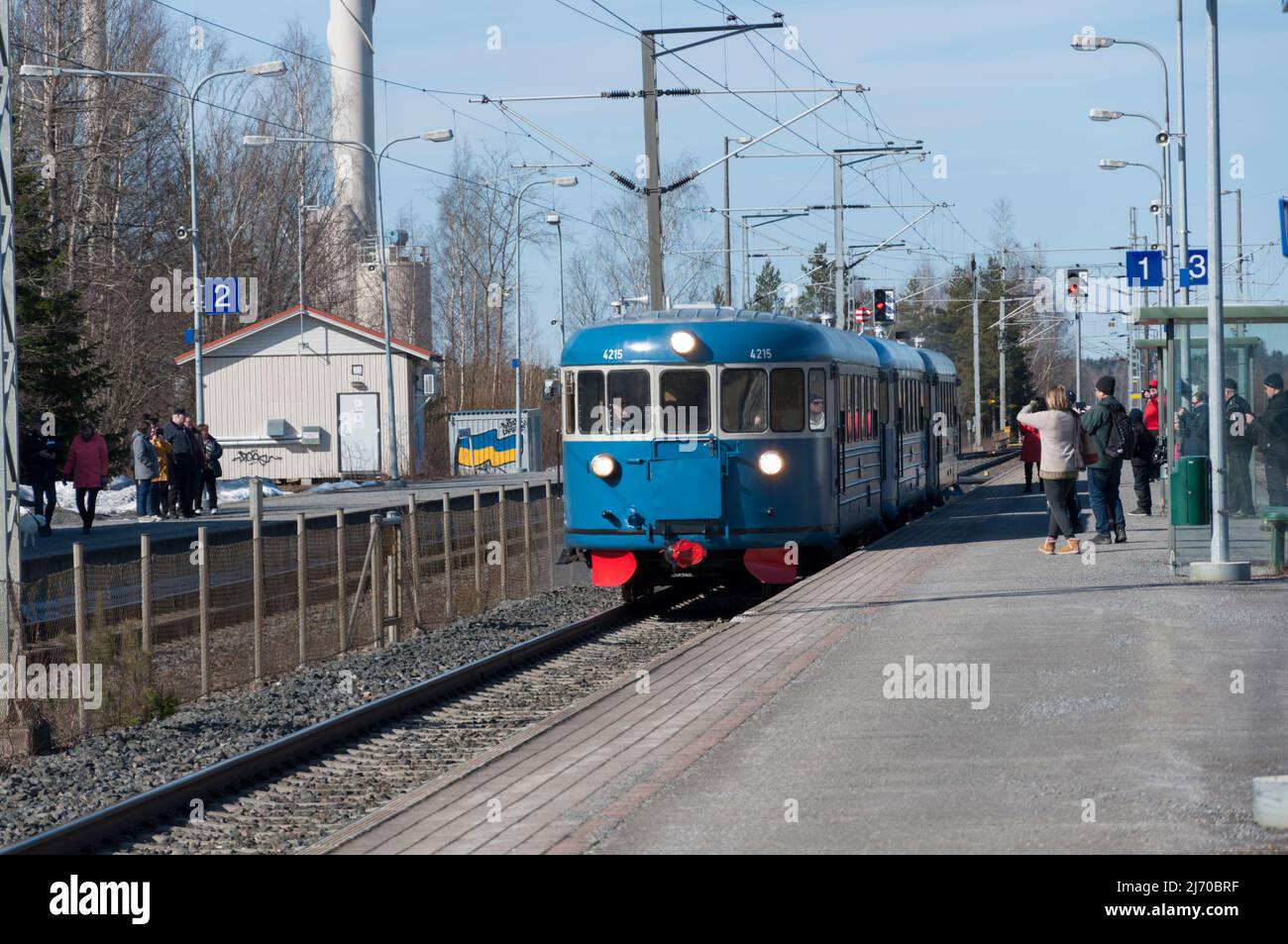 Lättähattu Train in Vammala Railway Station Finland Stock Photo - Alamy