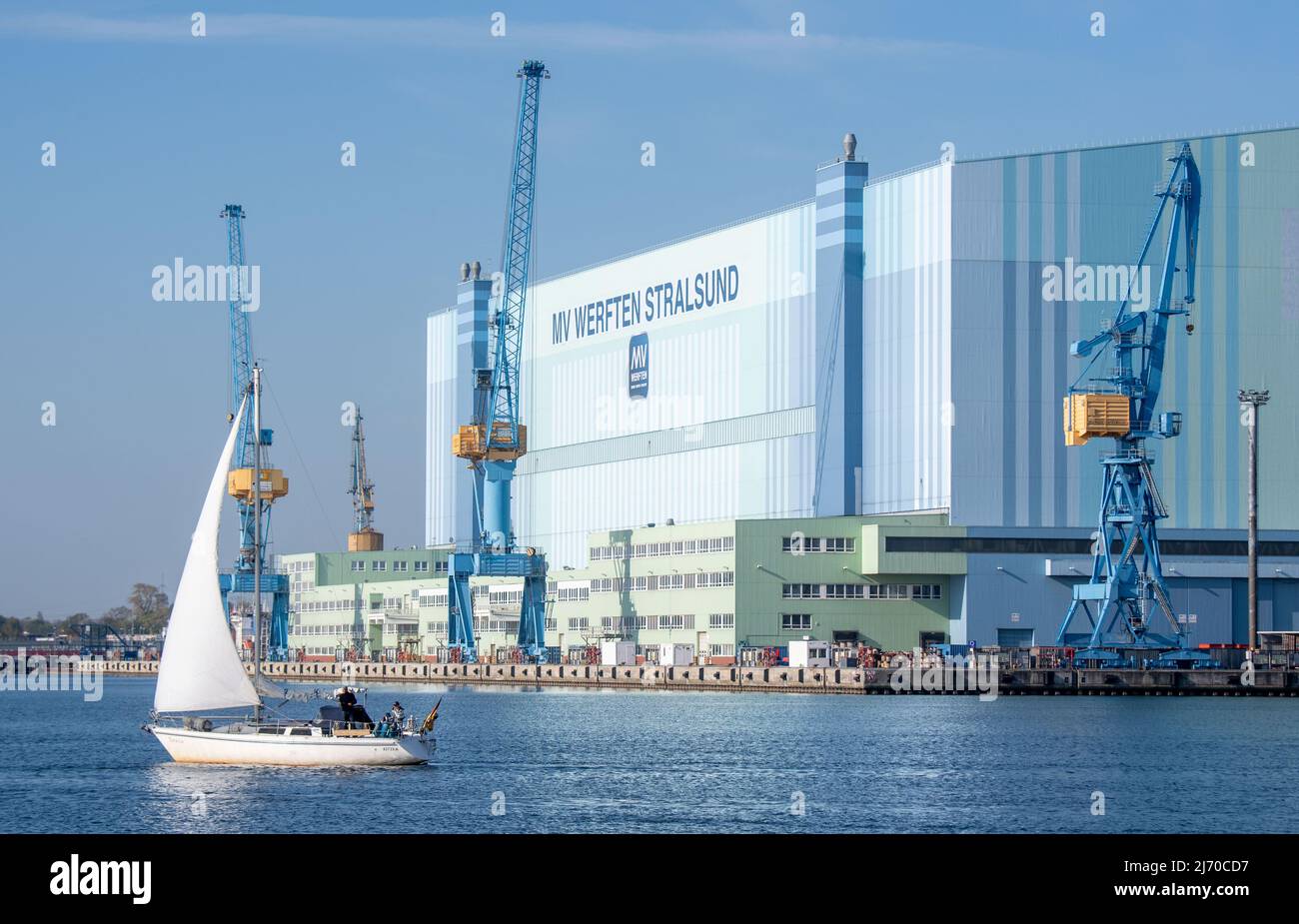 05 May 2022, Mecklenburg-Western Pomerania, Stralsund: View of the MV ...