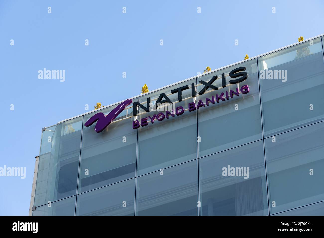 Madrid, Spain - October 10, 2021: Natixis Bank Office building in ...