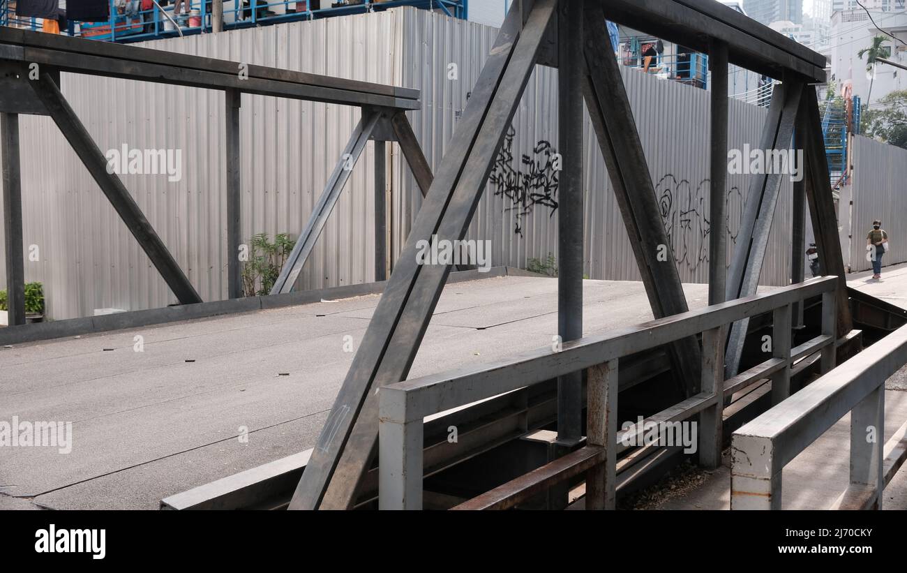 Bridge Klong Toey, Bangkok's largest slum. Poverty low Income Stock ...