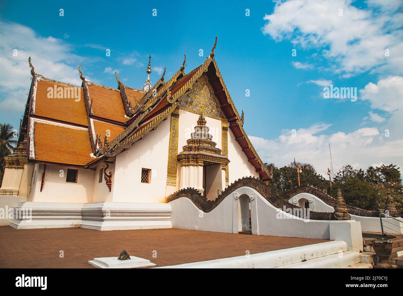 Wat Phumin temple and its wall painting in Nan city, Thailand Stock ...