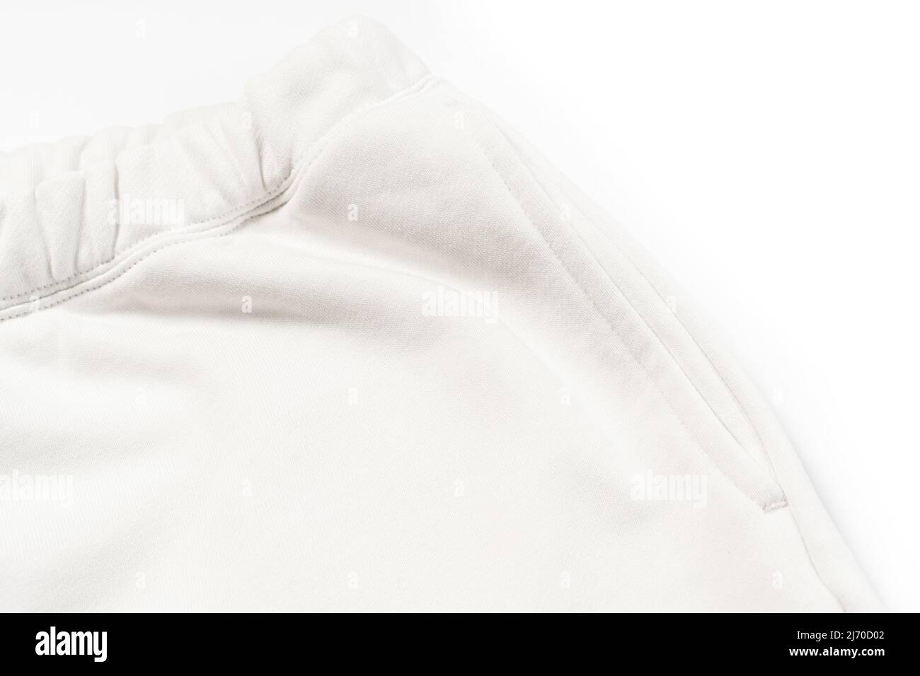 Cotton fabric texture of a white sweatpants Stock Photo - Alamy