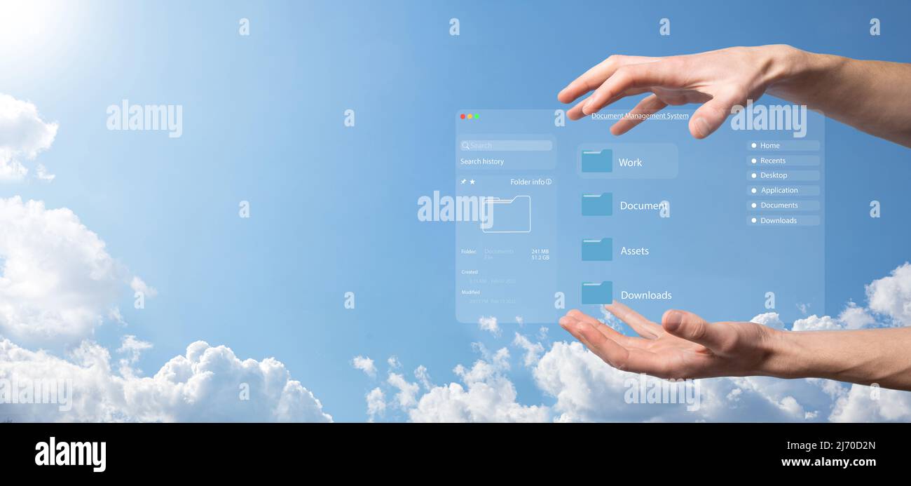 Document management concept. Virtual screen icons Document Management ... Document management concept. Virtual screen icons Document Management ...