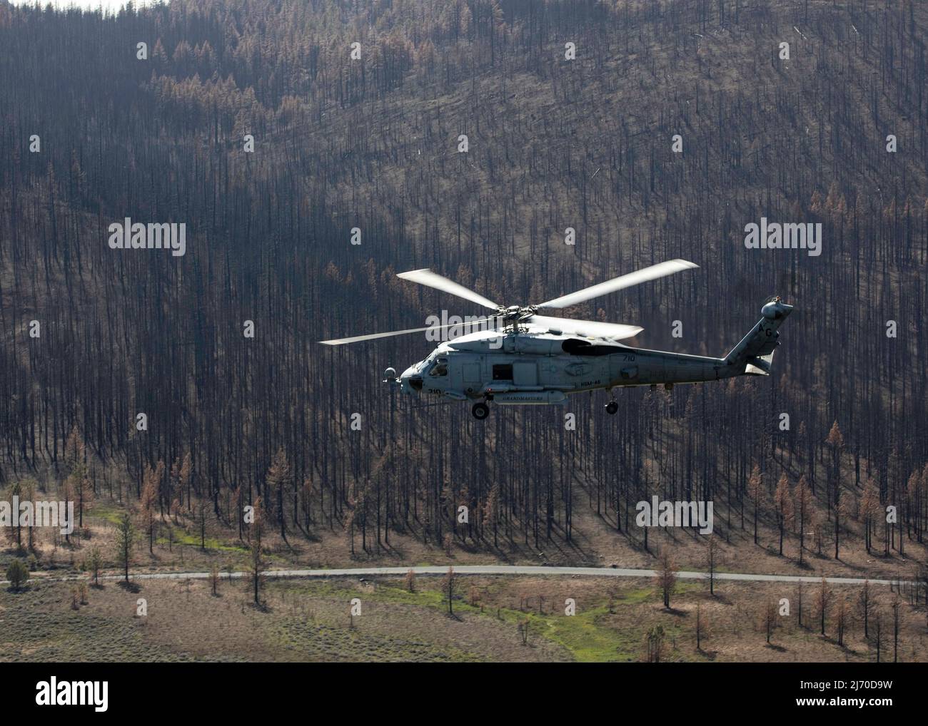 An Mh-60R Seahawk attached to Helicopter Maritime Strike Squadron (HSM ...