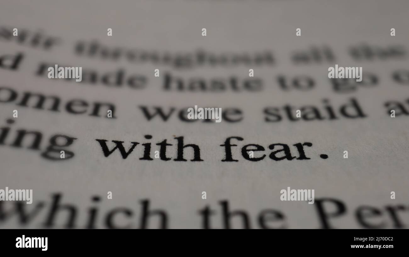 Language of fear book hi-res stock photography and images - Alamy