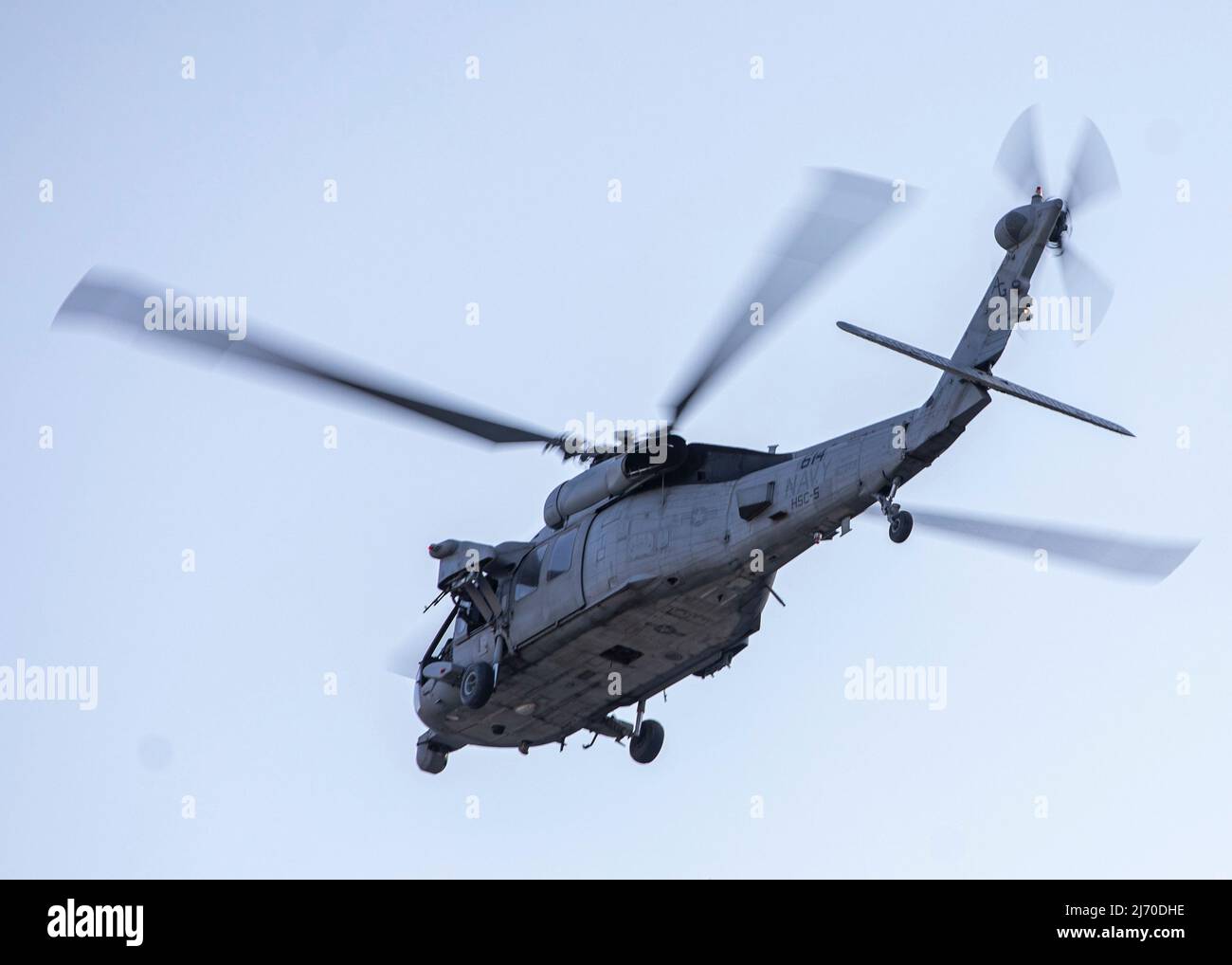 An Mh-60S Knighthawk helicopter attached to Helicopter Sea Combat ...