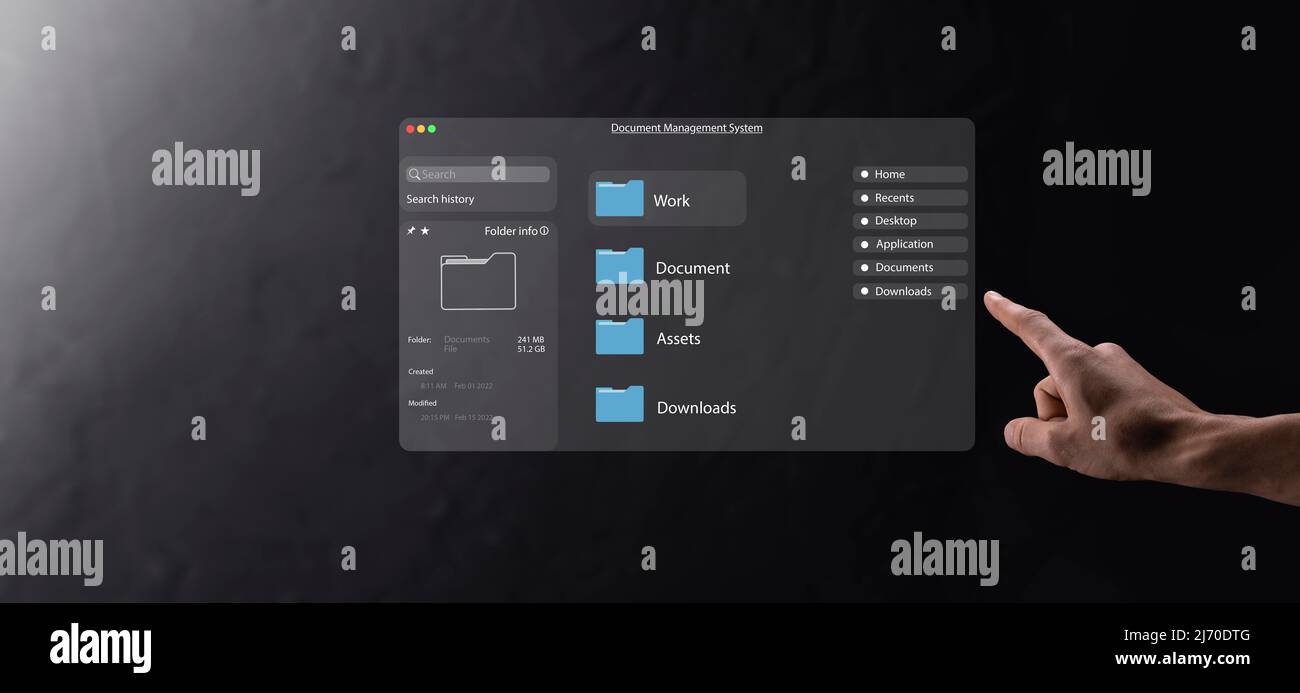 Document management concept. Virtual screen icons Document Management ... Document management concept. Virtual screen icons Document Management ...