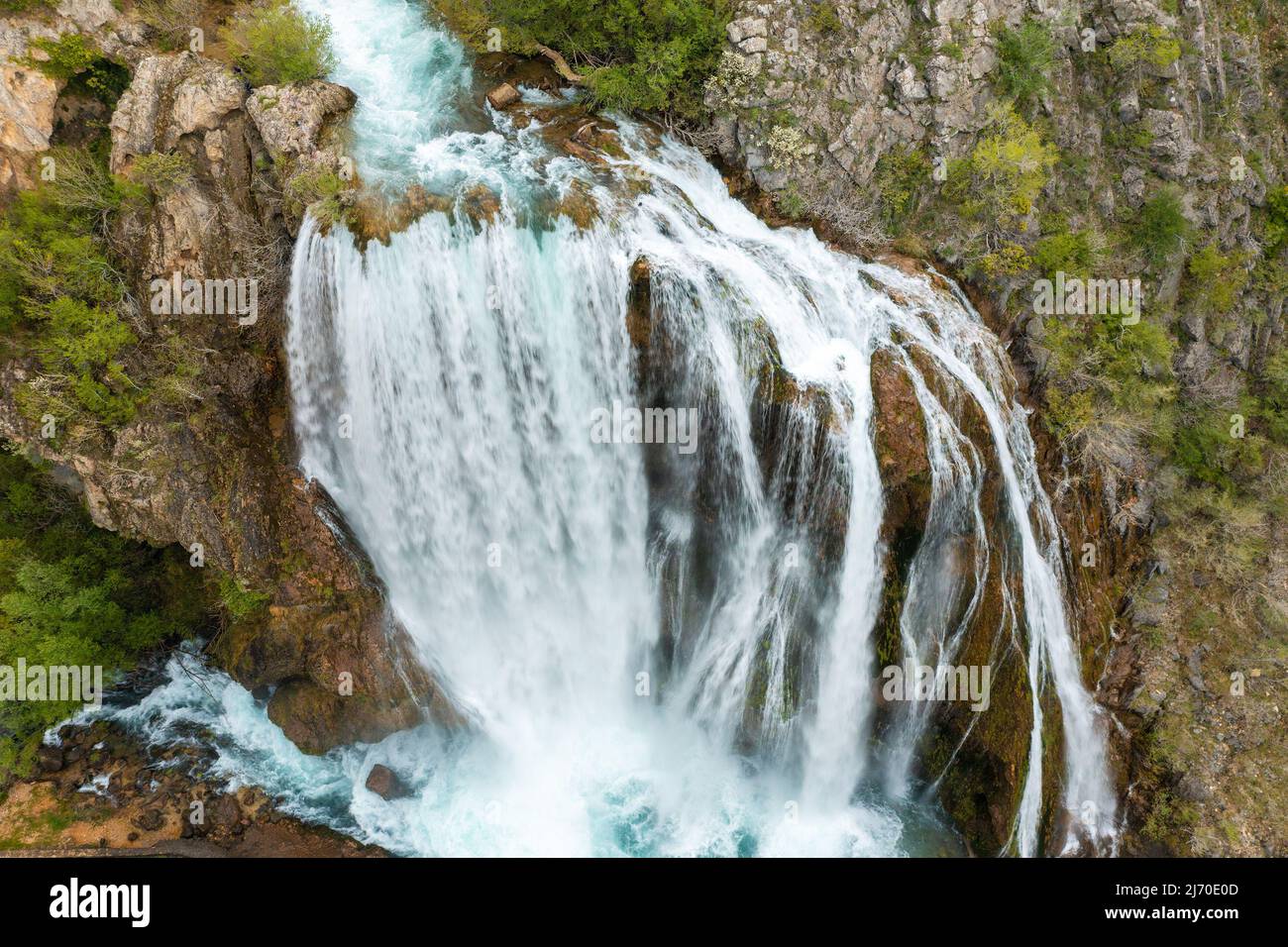 Aerial view of Krcic waterfall in Knin, Croatia Stock Photo - Alamy