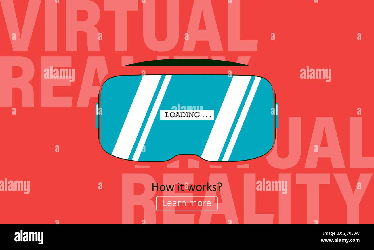 VR AR Design for web page. Virtual reality headset Stock Vector Image ...