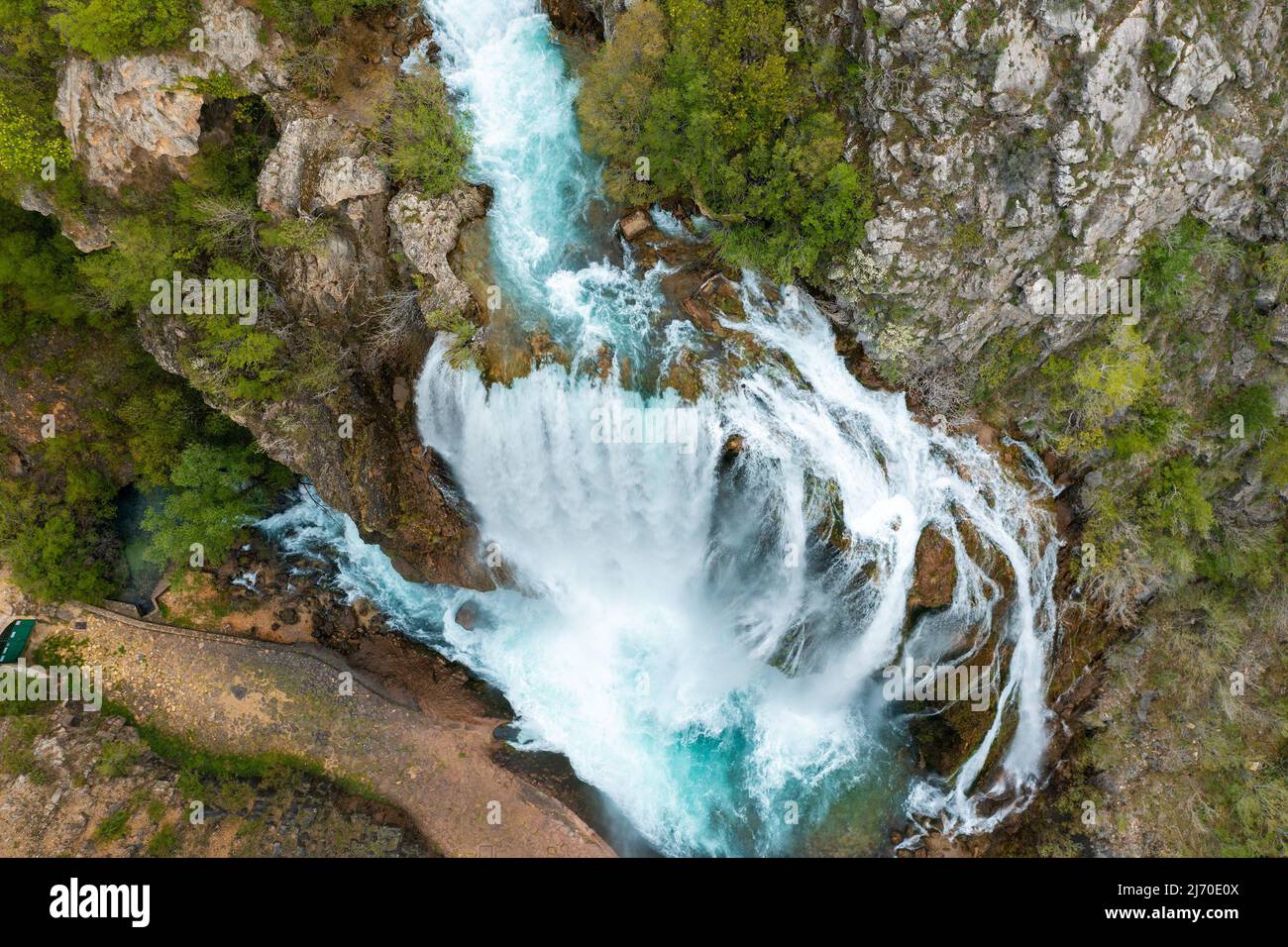 Aerial view of Krcic waterfall in Knin, Croatia Stock Photo - Alamy