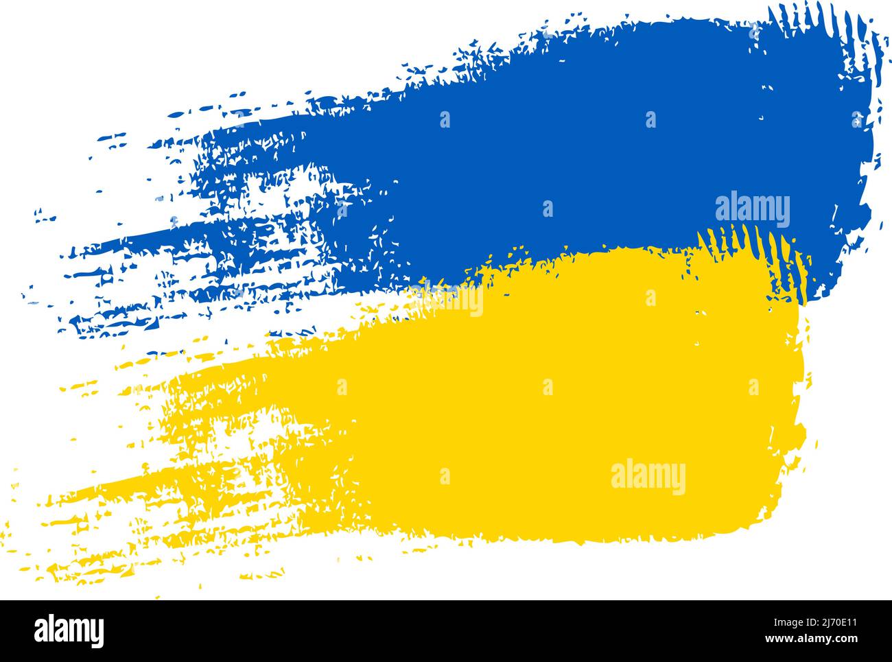 Ukraine flag vector illustration. Ukrainian flag blue and yellow colors ...