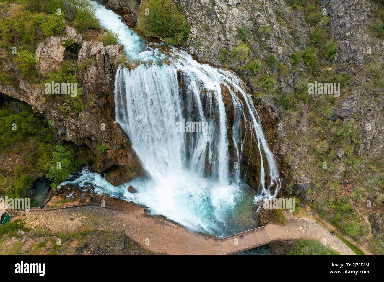 Aerial view of Krcic waterfall in Knin, Croatia Stock Photo - Alamy