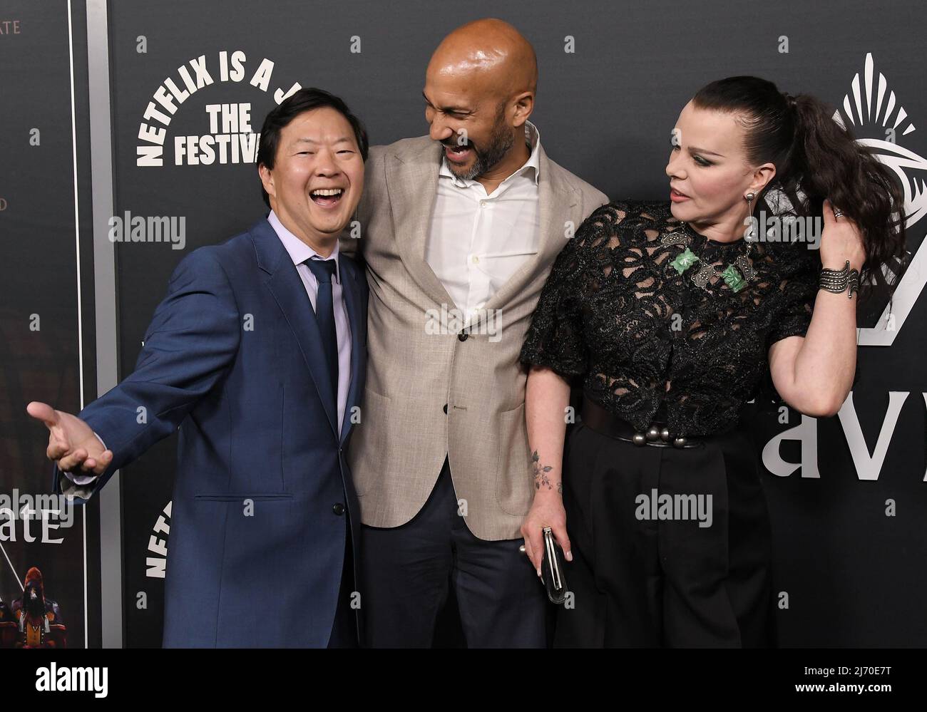 (L-R) Ken Jeong, Keegan-Michael Key & Debi Mazar at the Netflix’s THE ...