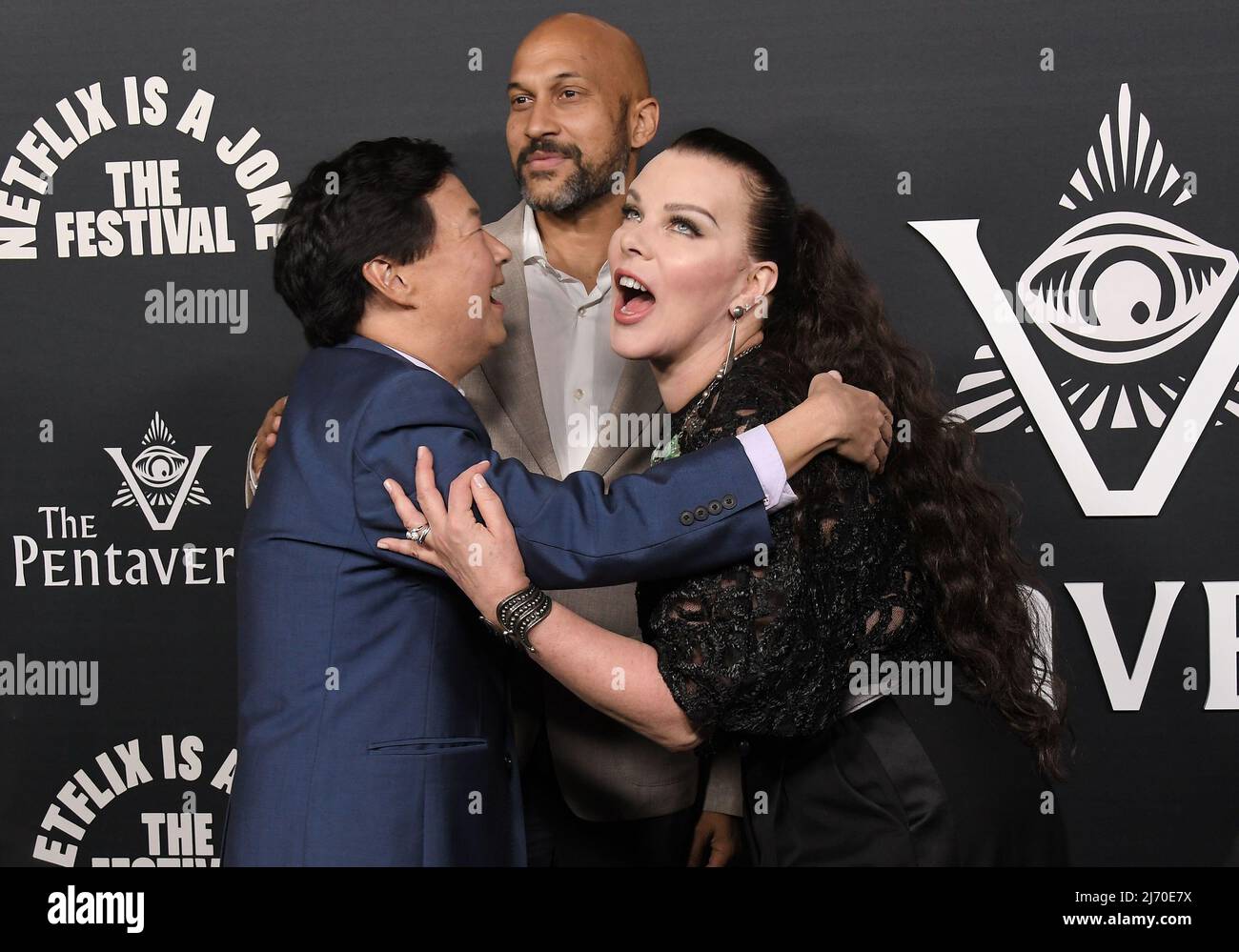 (L-R) Ken Jeong, Keegan-Michael Key & Debi Mazar at the Netflix’s THE ...