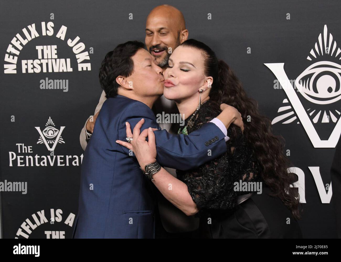 (L-R) Ken Jeong, Keegan-Michael Key & Debi Mazar at the Netflix’s THE ...