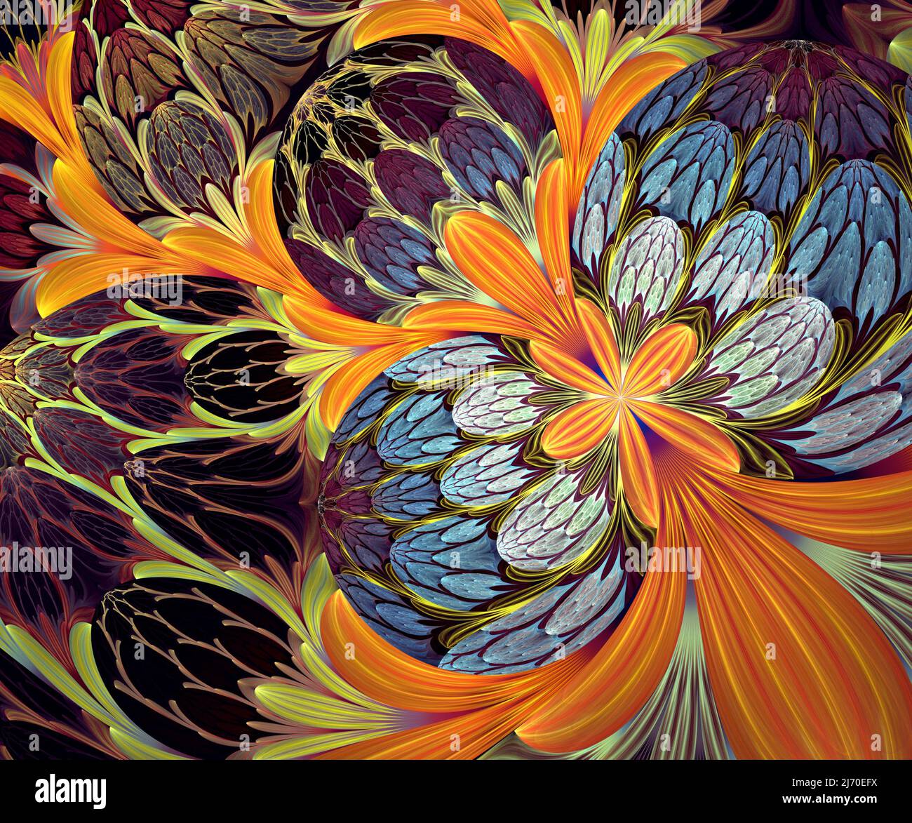 Computer generated fractal artwork for creative art,design and ...