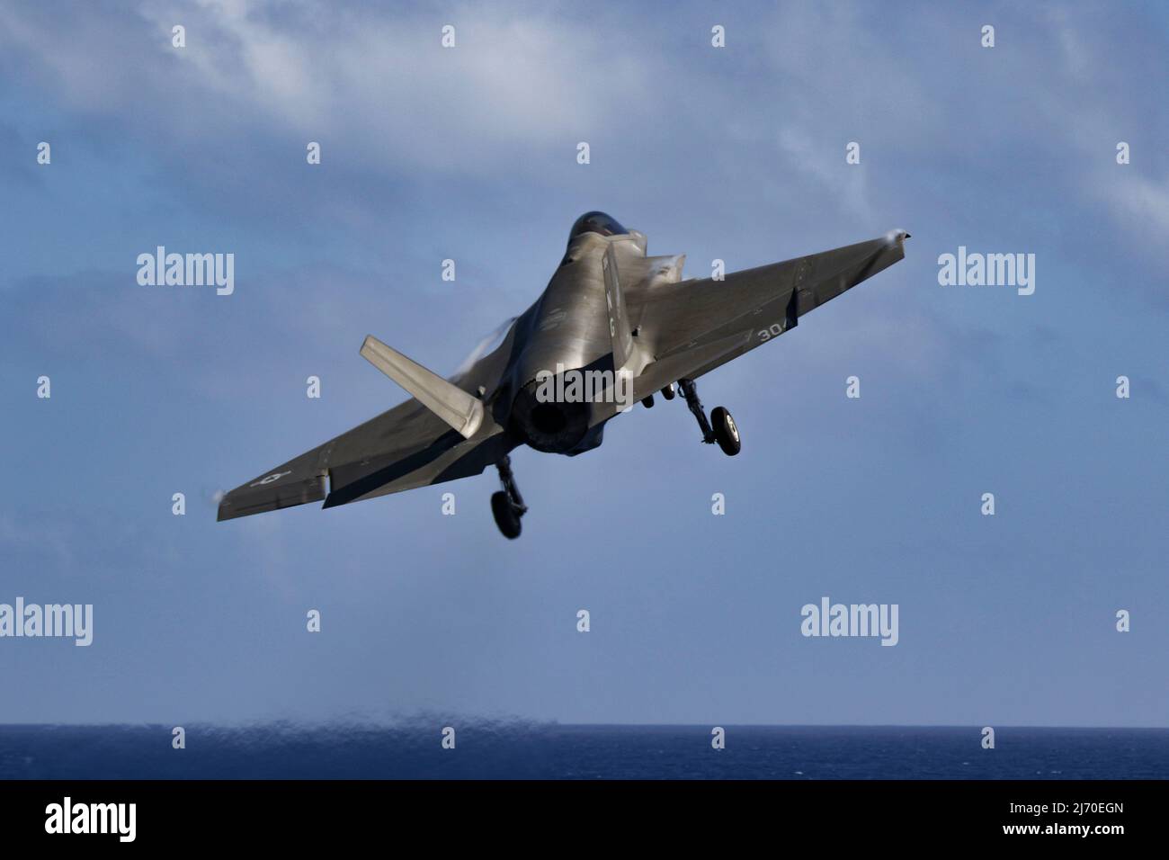 PHILIPPINE SEA (April 28, 2022) An F-35C Lightning II, assigned to the ...