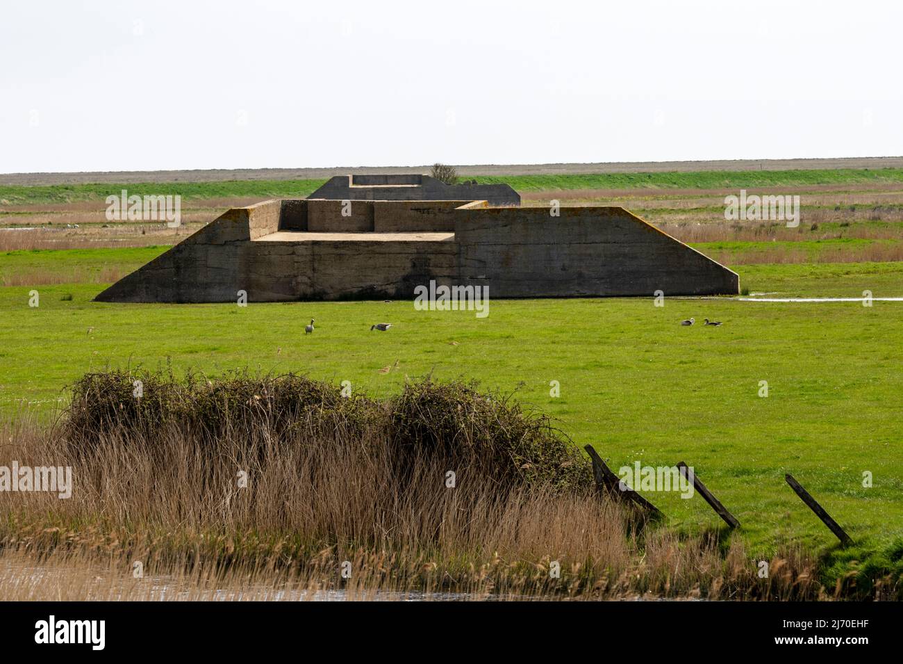 World War Two concrete bunkers Boyton Suffolk UK Stock Photo - Alamy