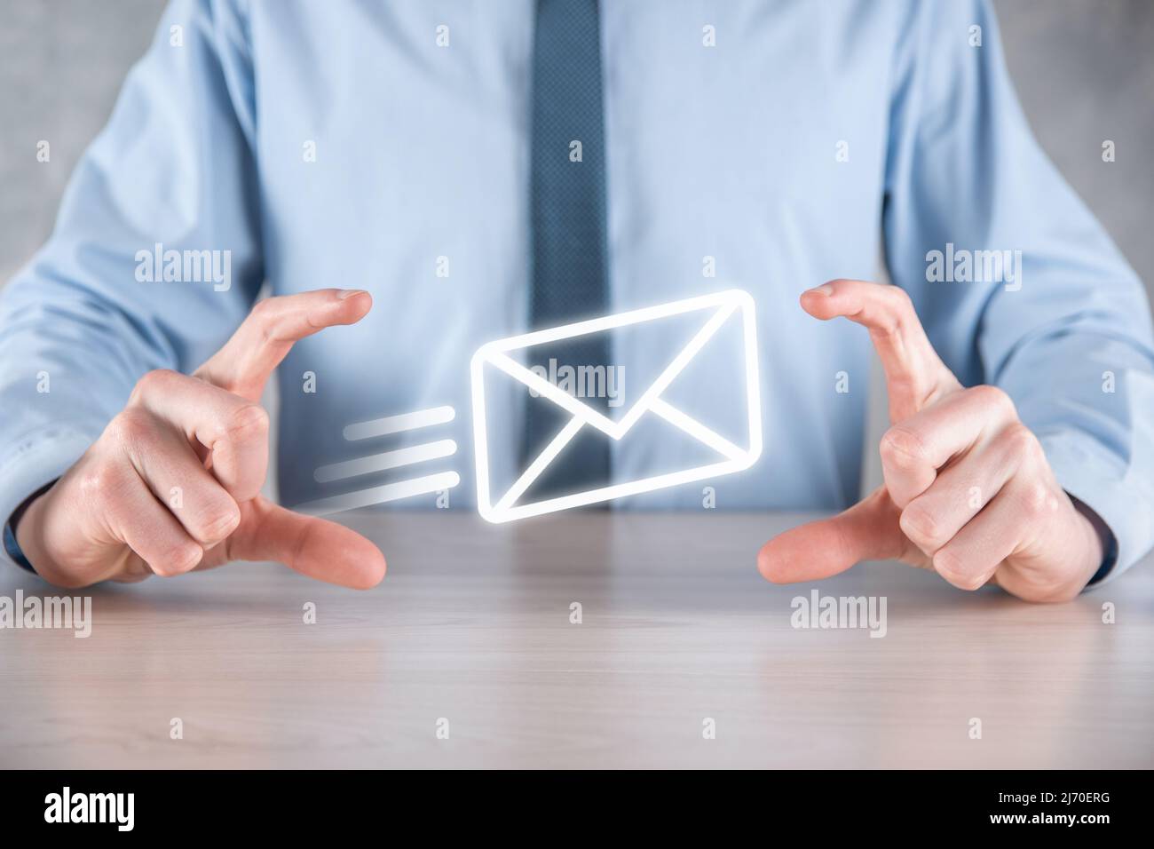 Email marketing and newsletter concept.Contact us by newsletter email ...