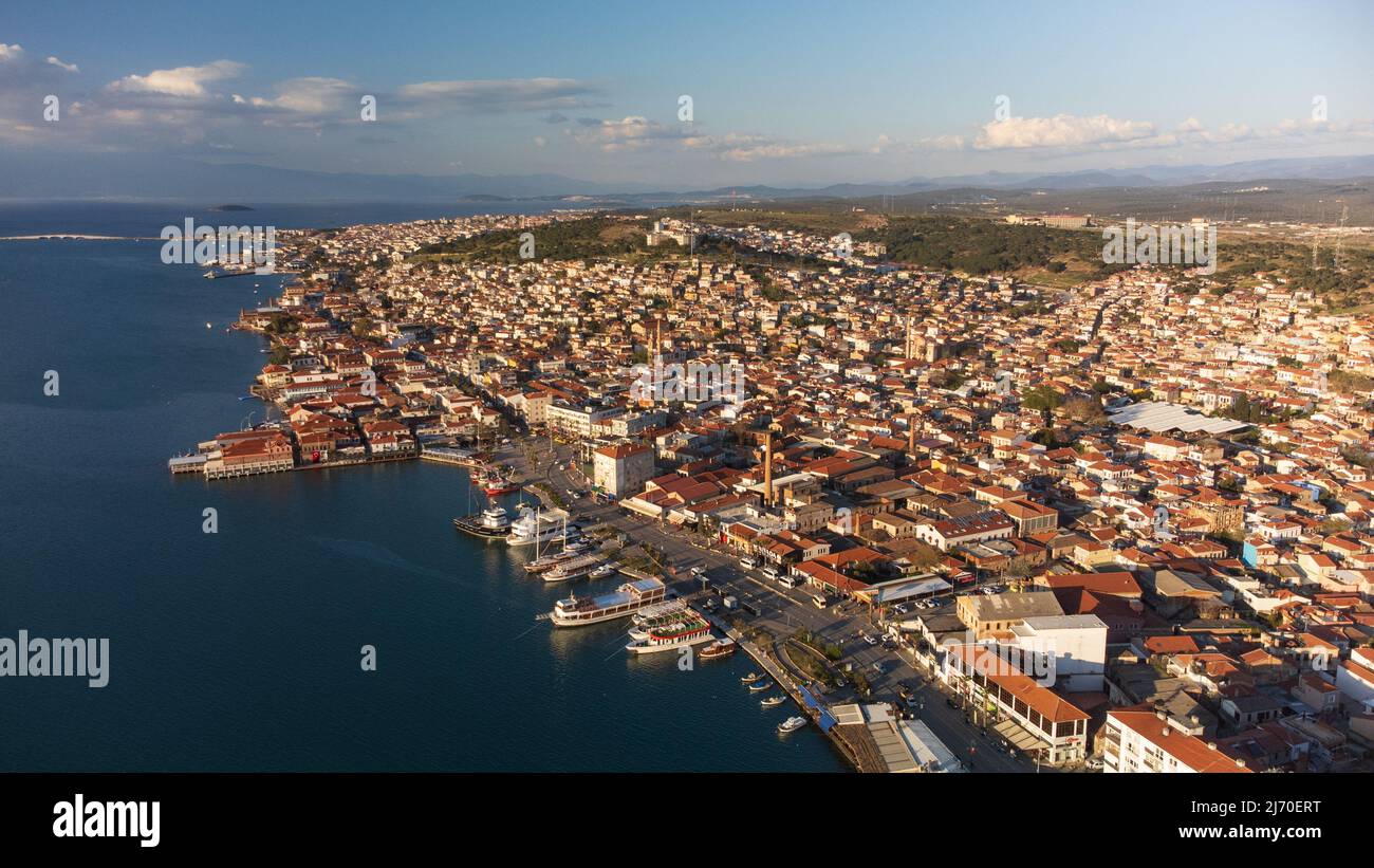 Balikesir Ayvalik and Cunda island aerial view Stock Photo - Alamy