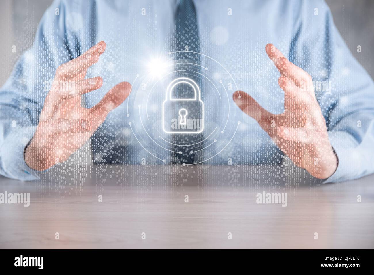 Cyber security network. Padlock icon and internet technology networking ...