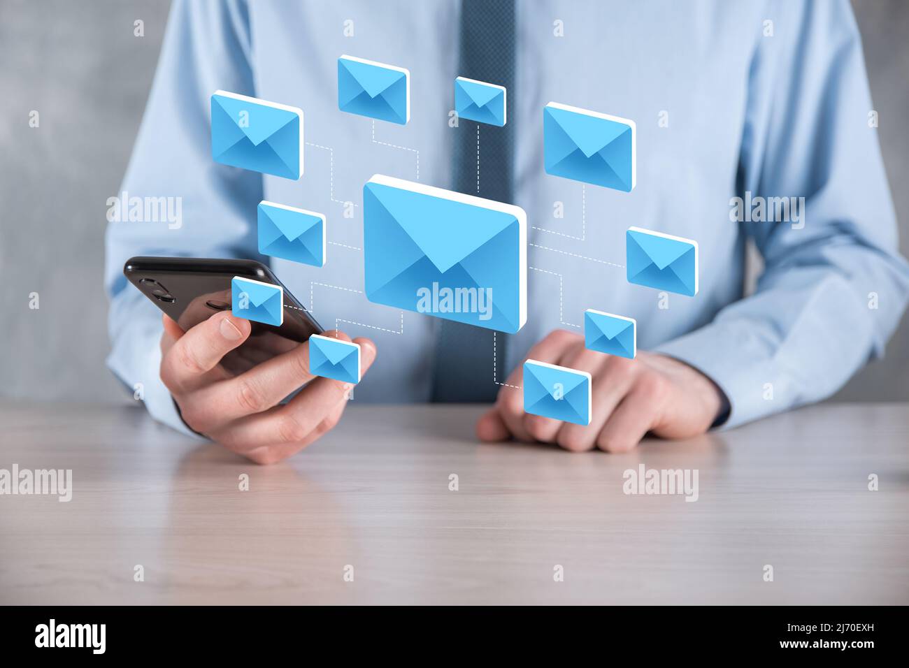 Email marketing and newsletter concept.Contact us by newsletter email ...