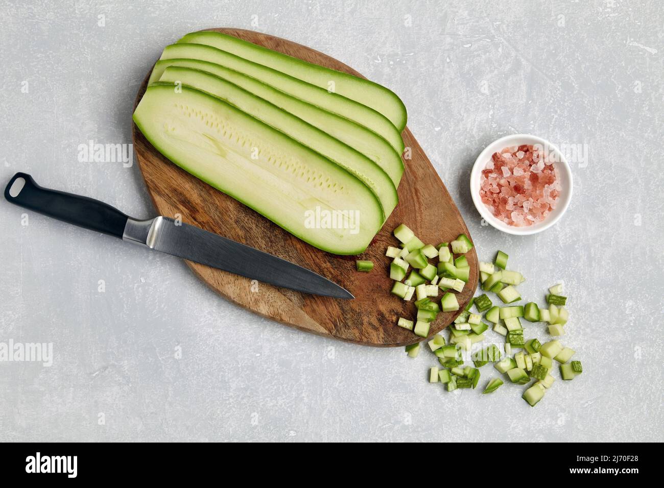 Courgette cubes hi-res stock photography and images - Alamy