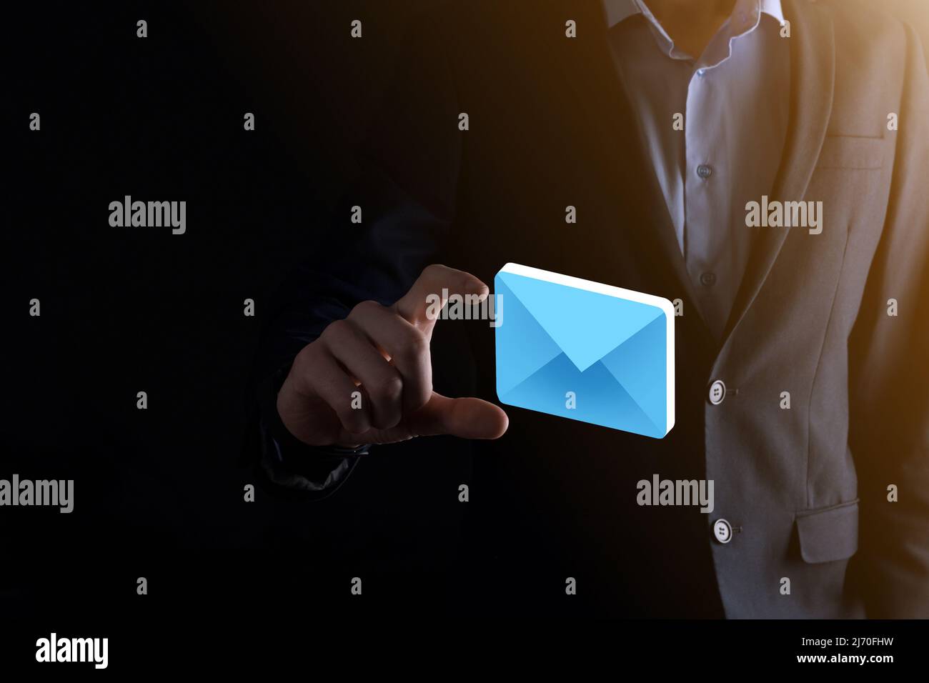 Email marketing and newsletter concept.Contact us by newsletter email ...