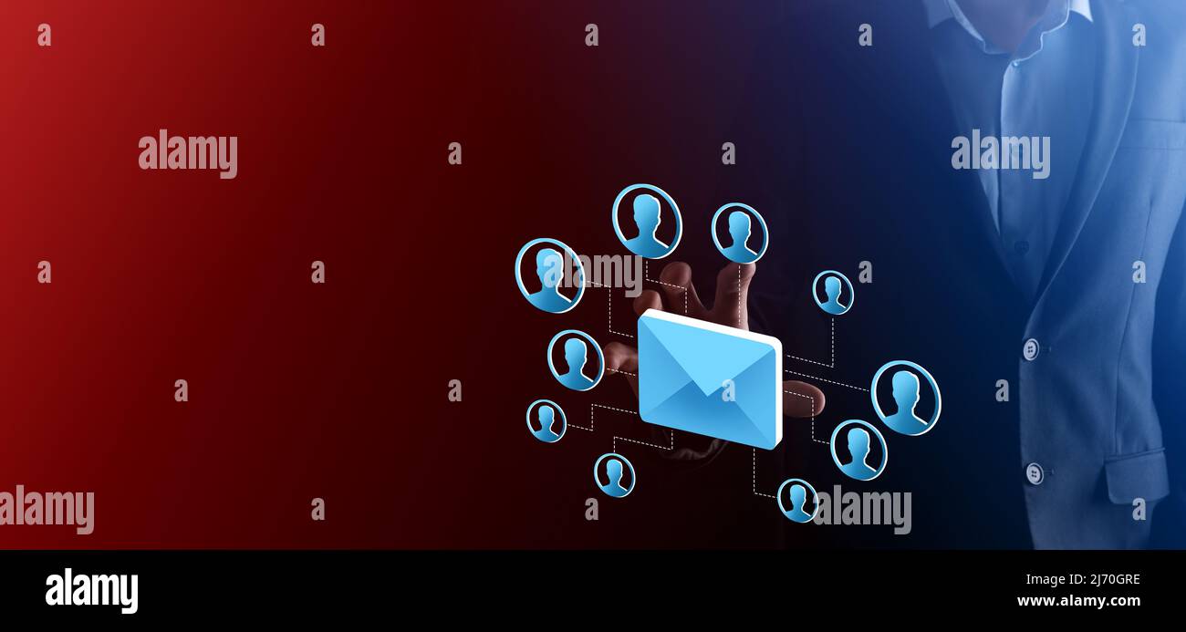 Email and user icon,sign,symbol marketing or newsletter concept ...