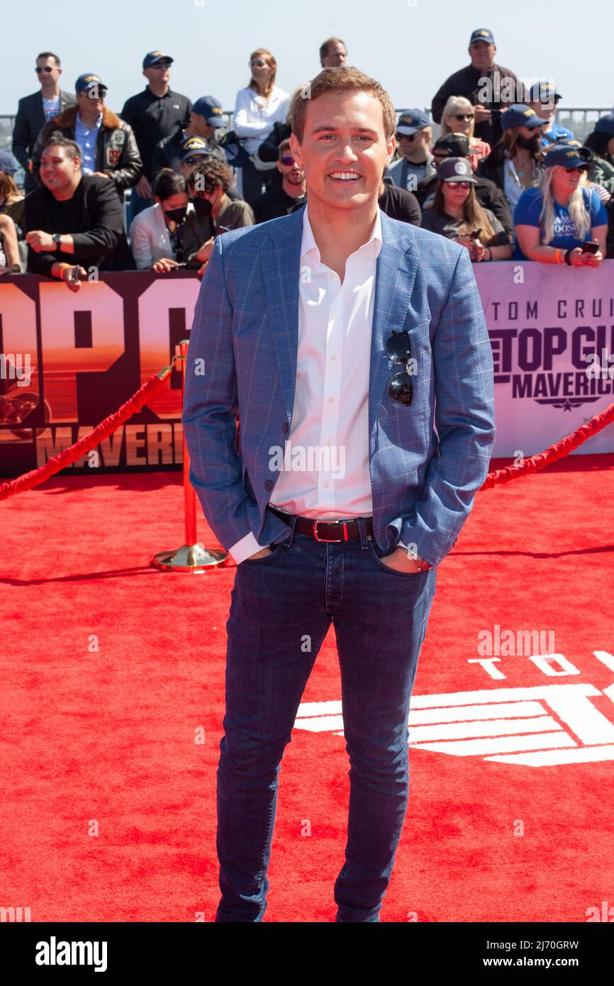 San Diego, CA. 4th May, 2022. Peter Weber at the Top Gun: Maverick ...