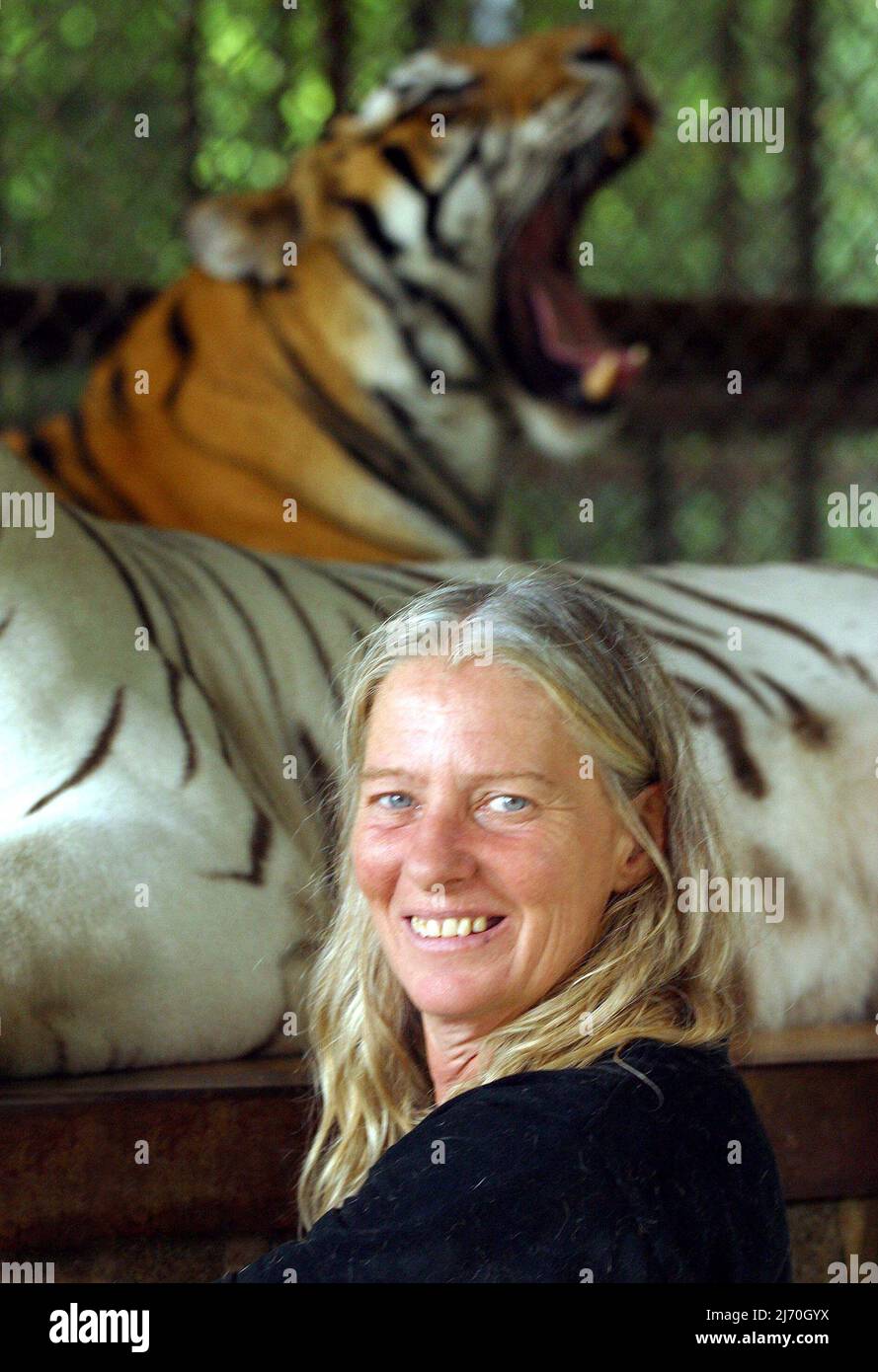 VICKY KEAHEY WITH TACOMA RESCUED AS CUB. VICKY ALONG WITH VOLUNTEERS ...