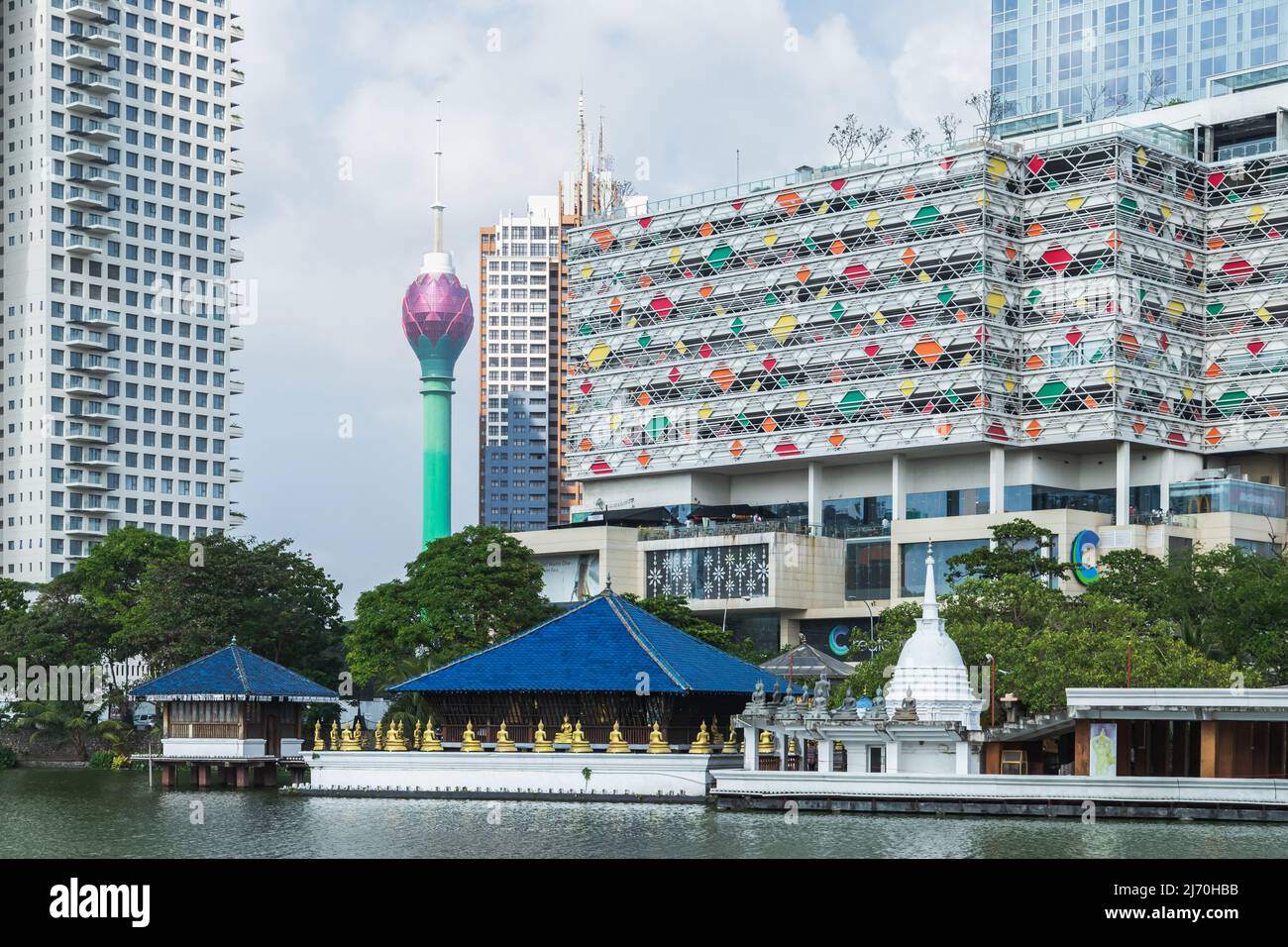 Colombo, Sri Lanka - December 3, 2021: Colombo city skyline with modern ...