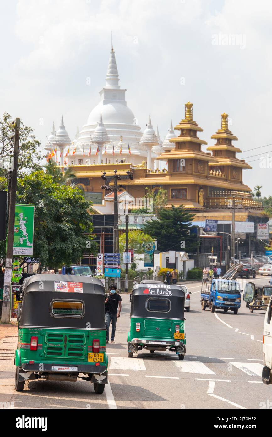 Malabe, Sri Lanka - December 4, 2021: Vertical street view photo with ...