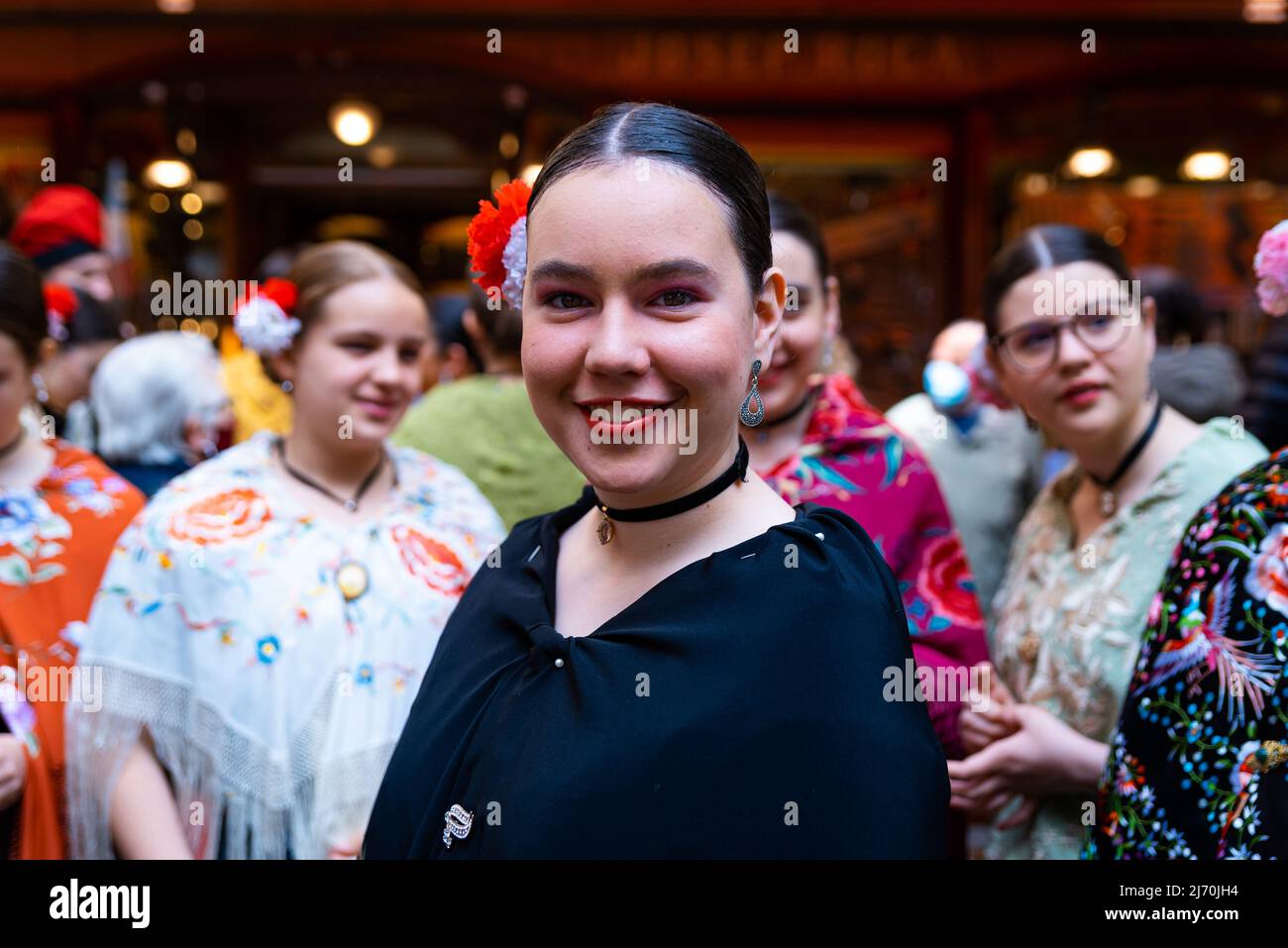 Barcelona, Spain - 20 April 2022: Spanish and catalan dancer woman ...