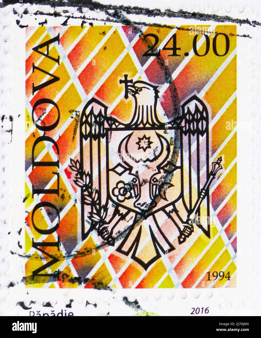 MOSCOW, RUSSIA - JUNE 10, 2021: Postage stamp printed in Moldova shows ...