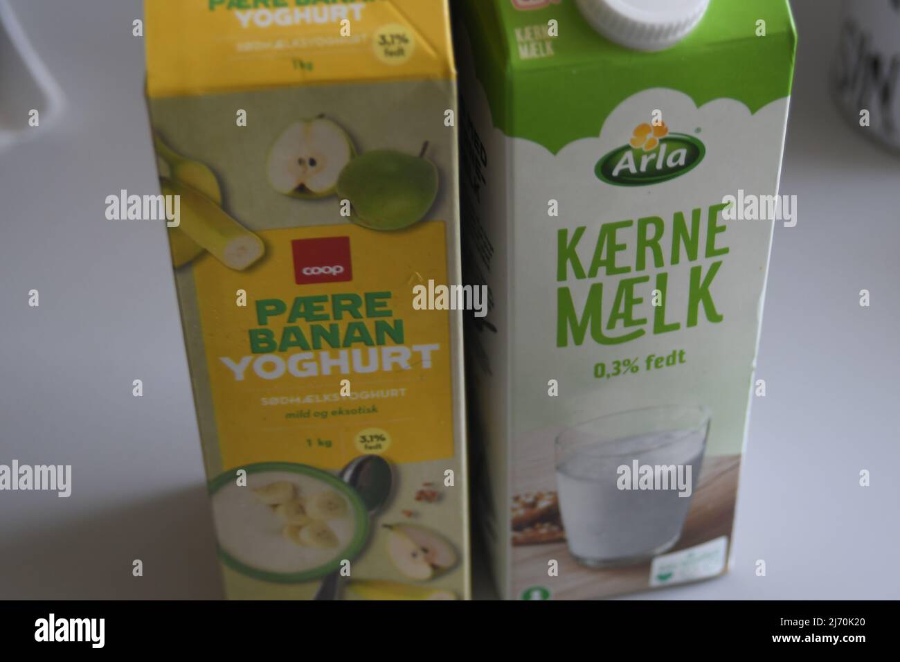 Copenhagen/Denmark/05 May 2022/. Arla dairy products milk yogurt and ...
