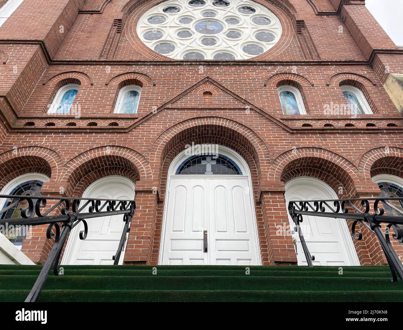 Augusta, Ga USA - 03 10 22: Thankful Baptist Church main entrance Stock ...