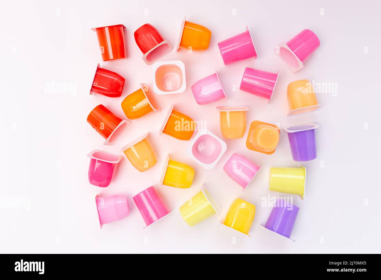 colorful plastic cup yogurt pattern, a set of multi-color packaging ...