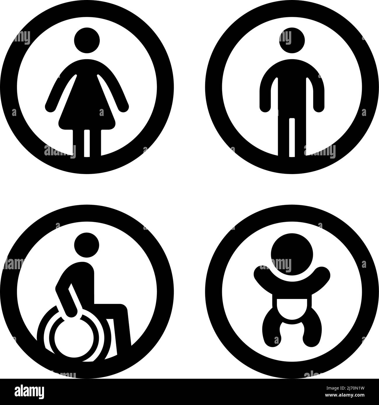 Restroom pictograms set Stock Vector Image & Art - Alamy