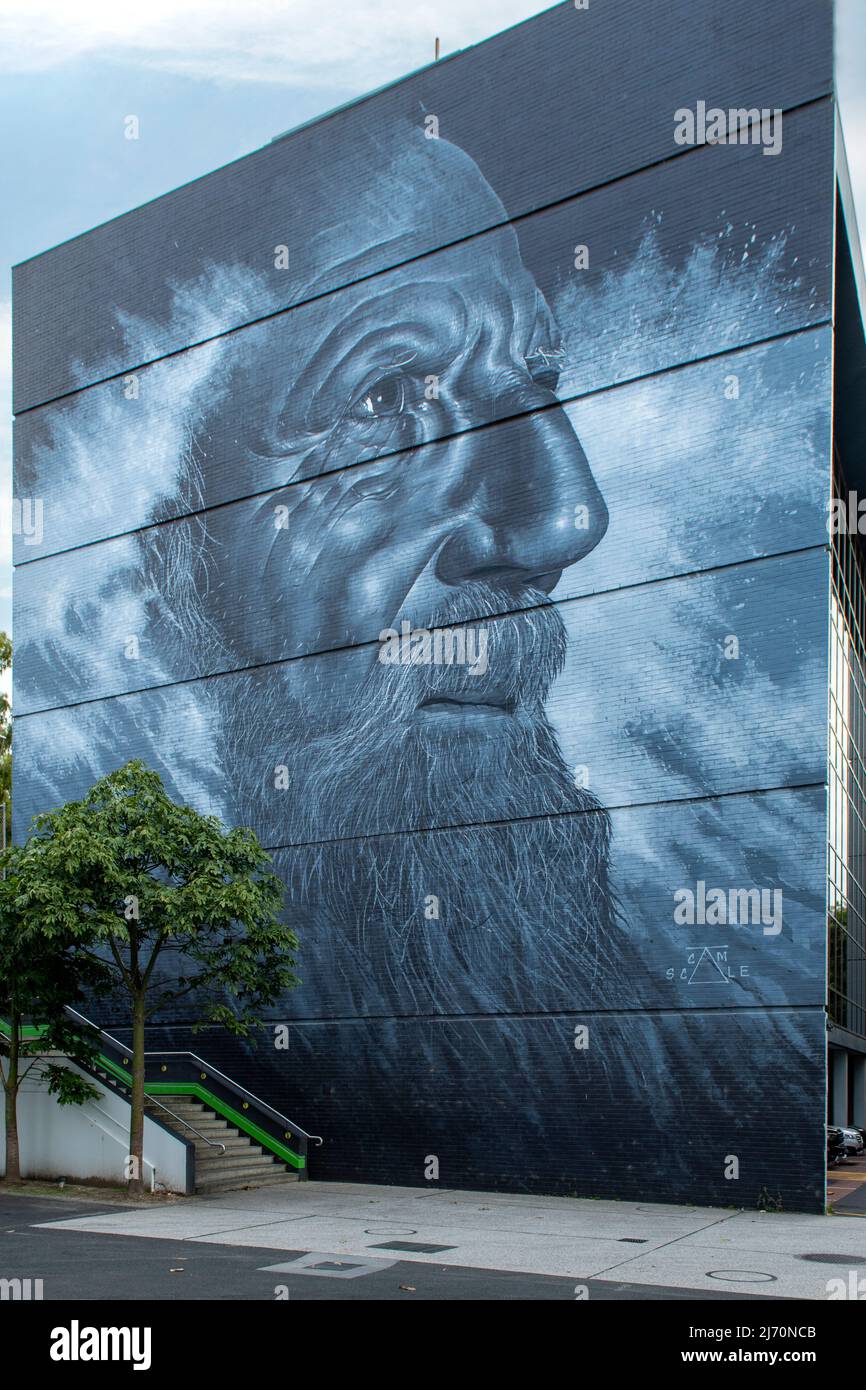 Ancient Mariner Street Art, Geelong, Victoria, Australia Stock Photo ...