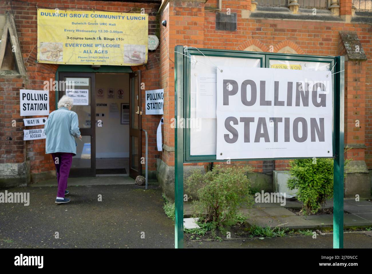The Baptist Church Polling Station in East Dulwich opens for south ...
