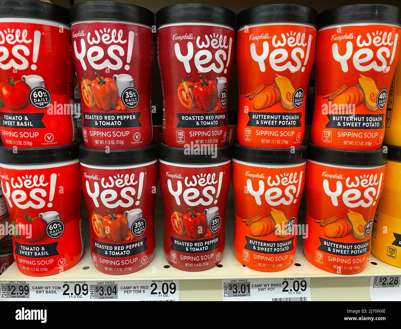 Grovetown, Ga USA - 04 20 22: Campbells YES soup on a retail store ...