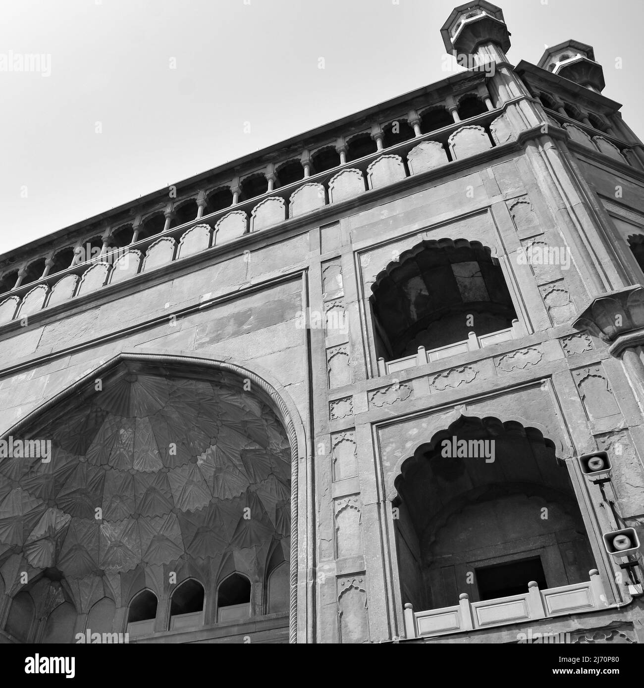 Architectural Detail Of Jama Masjid Mosque Old Delhi India The
