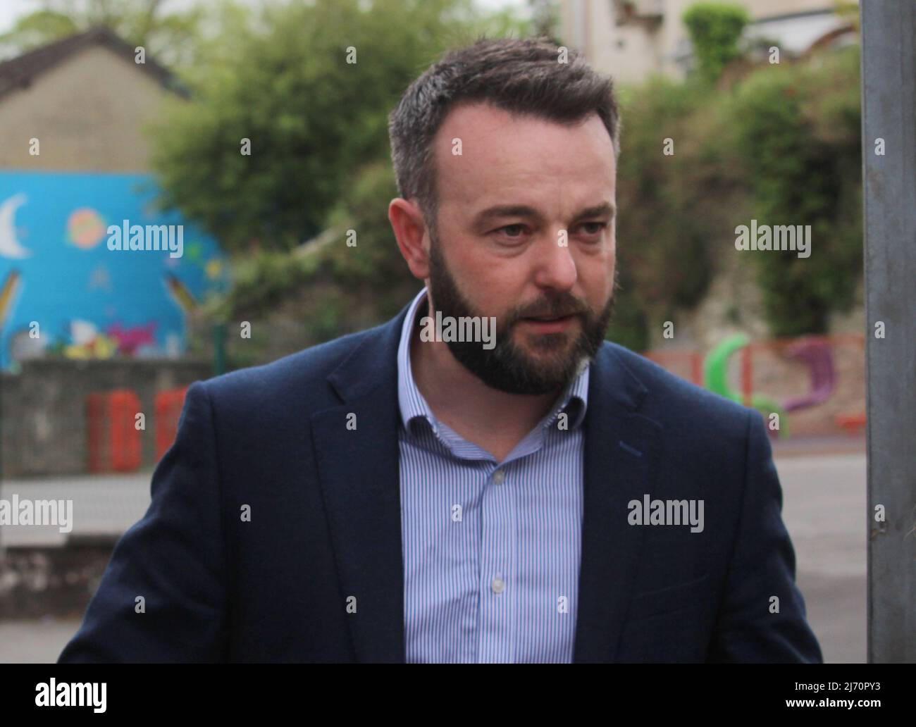 Sdlp leader colum eastwood arrives hi-res stock photography and images ...