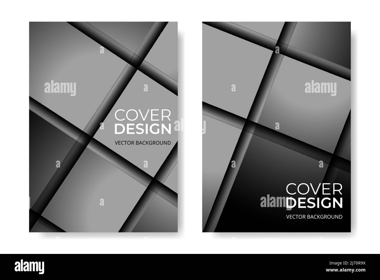 Vector cover design. Gray business brochure in A4 size flyer design ...
