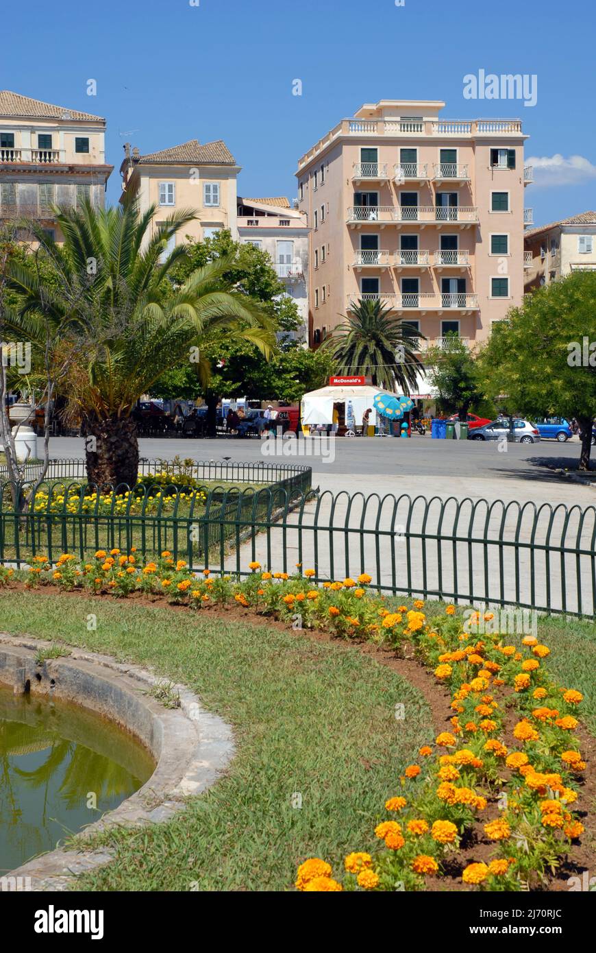 Attractive gardens in Corfu town, Corfu, Greece Stock Photo - Alamy